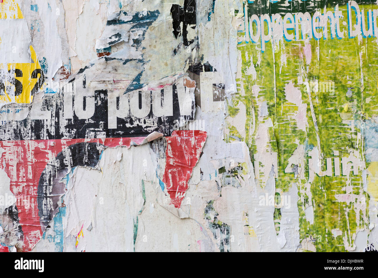 Torn poster on wall hi-res stock photography and images - Alamy