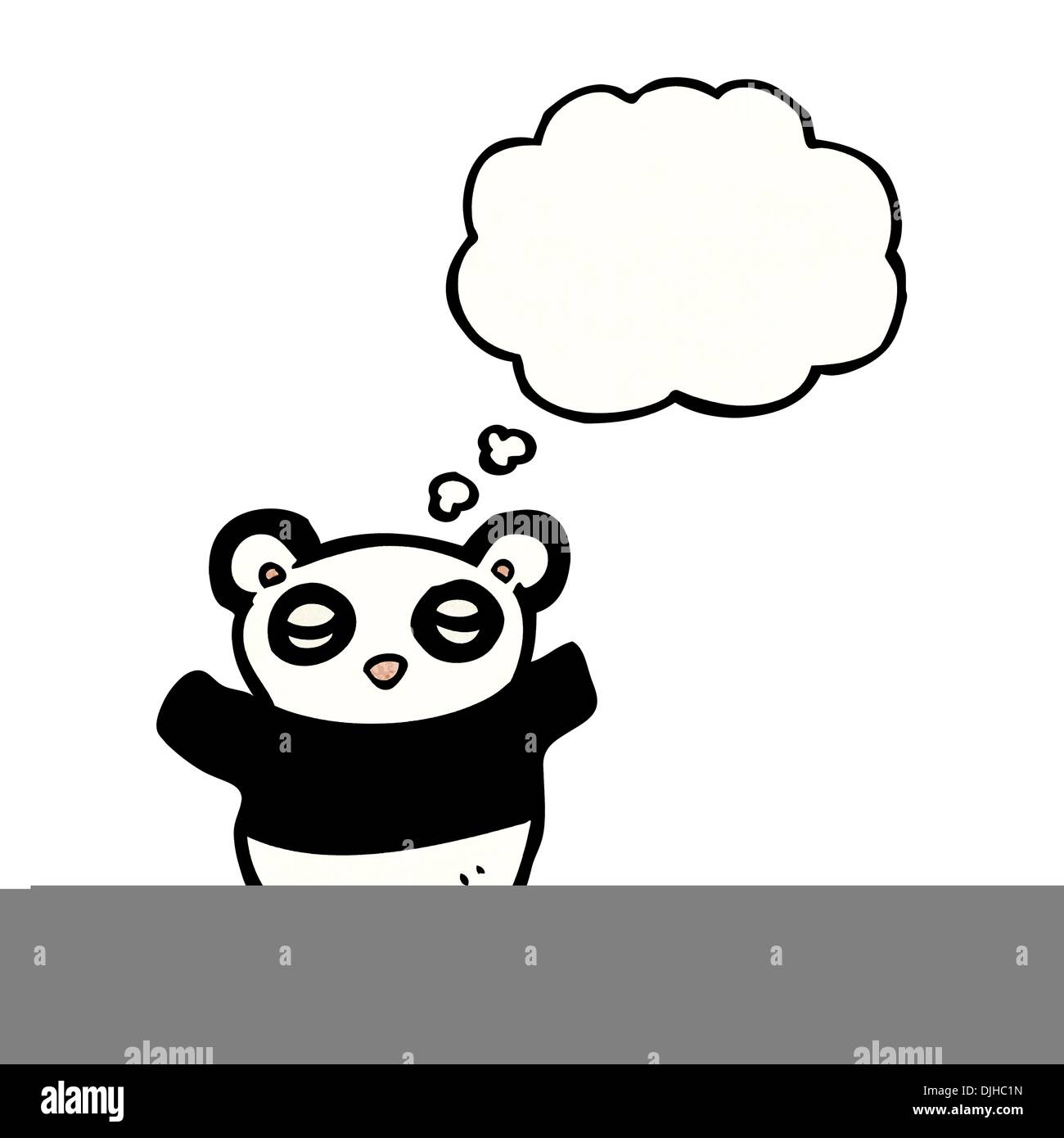 Thinking panda cartoon character Stock Vector Images - Alamy