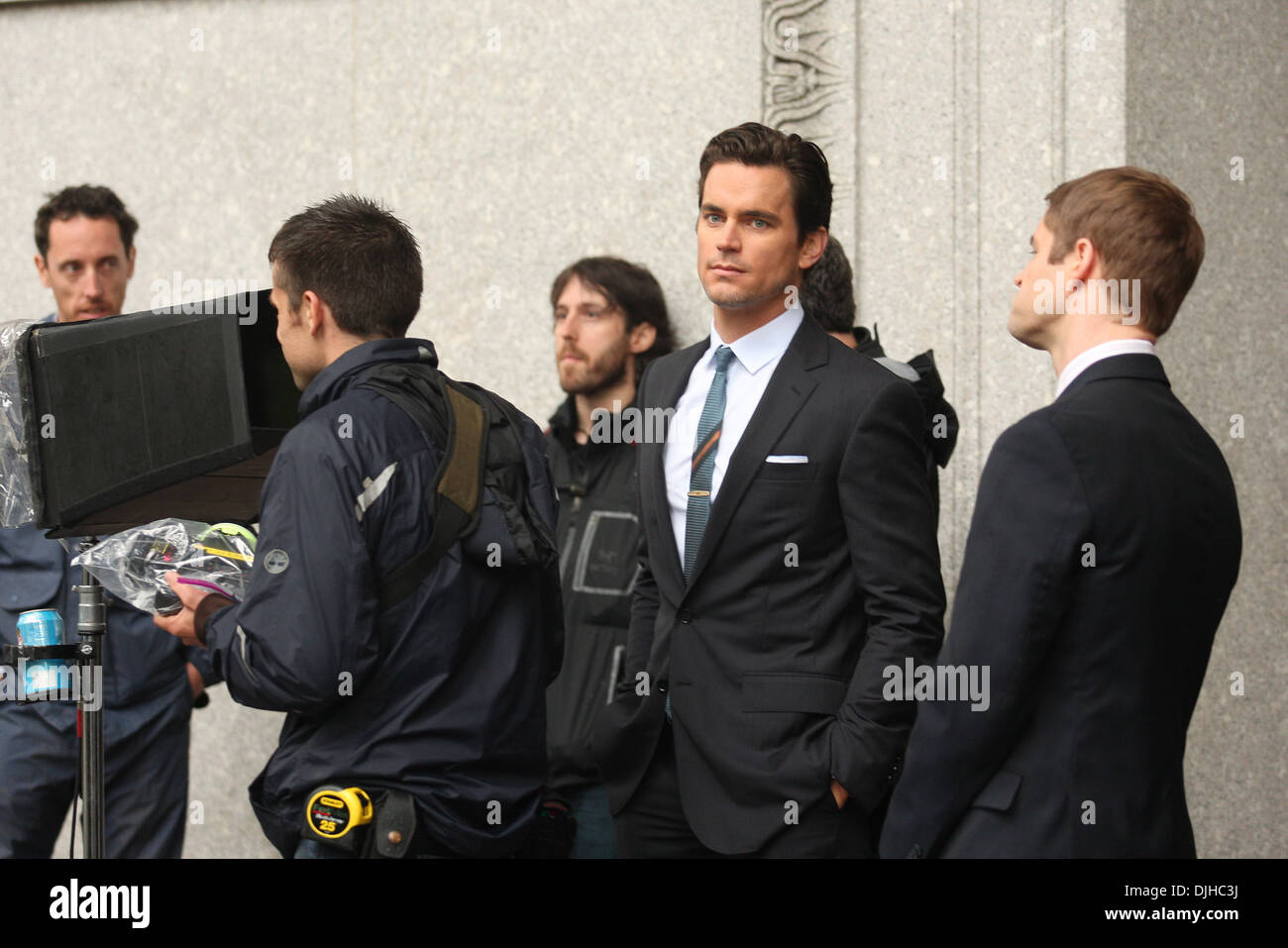 Matt Bomer seen dancing on the set of 'White Collar' New York City, USA ...