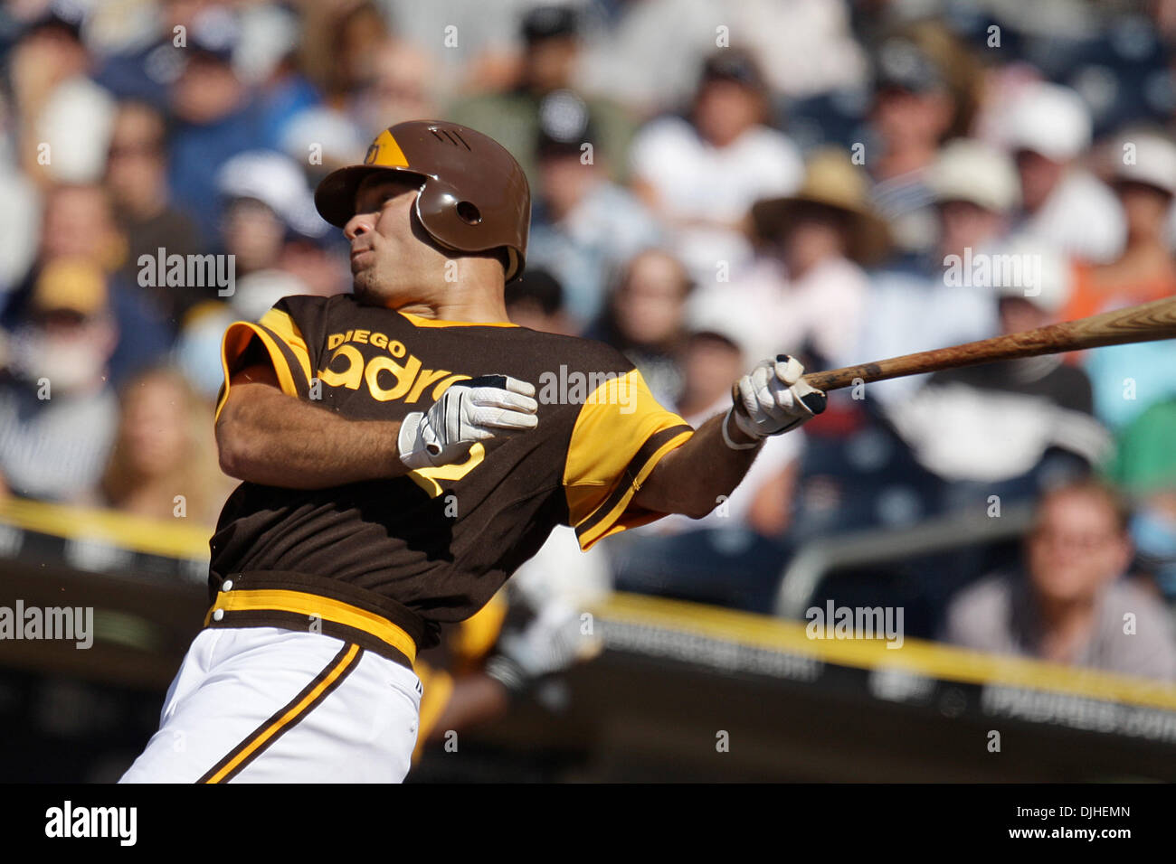 Padres Scott Hairston lined out to the pitcher against the Dodgers ...