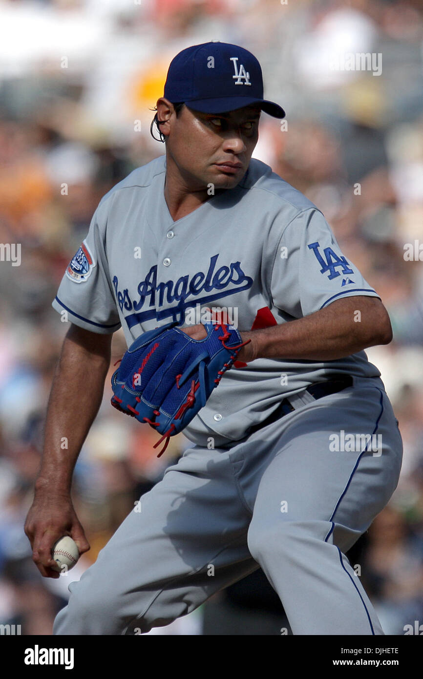 Dodgers starting right hander Vincente Padilla took the mound against ...