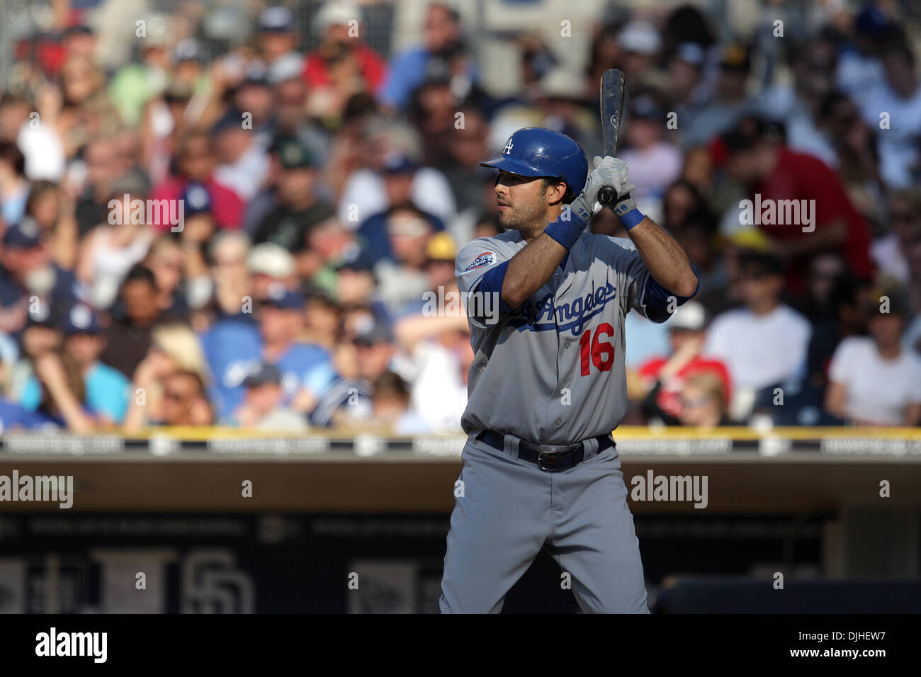 Dodgers Andre Ethier at bat against the Padres during game 3 at Petco ...