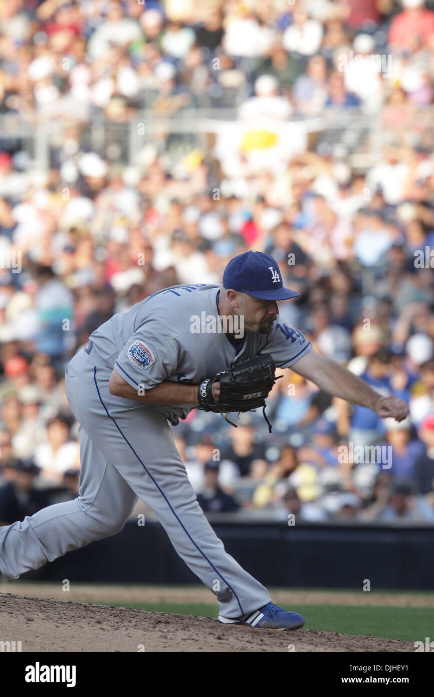 Dodgers George Sherrill took the mound against the Padres during game 3 ...