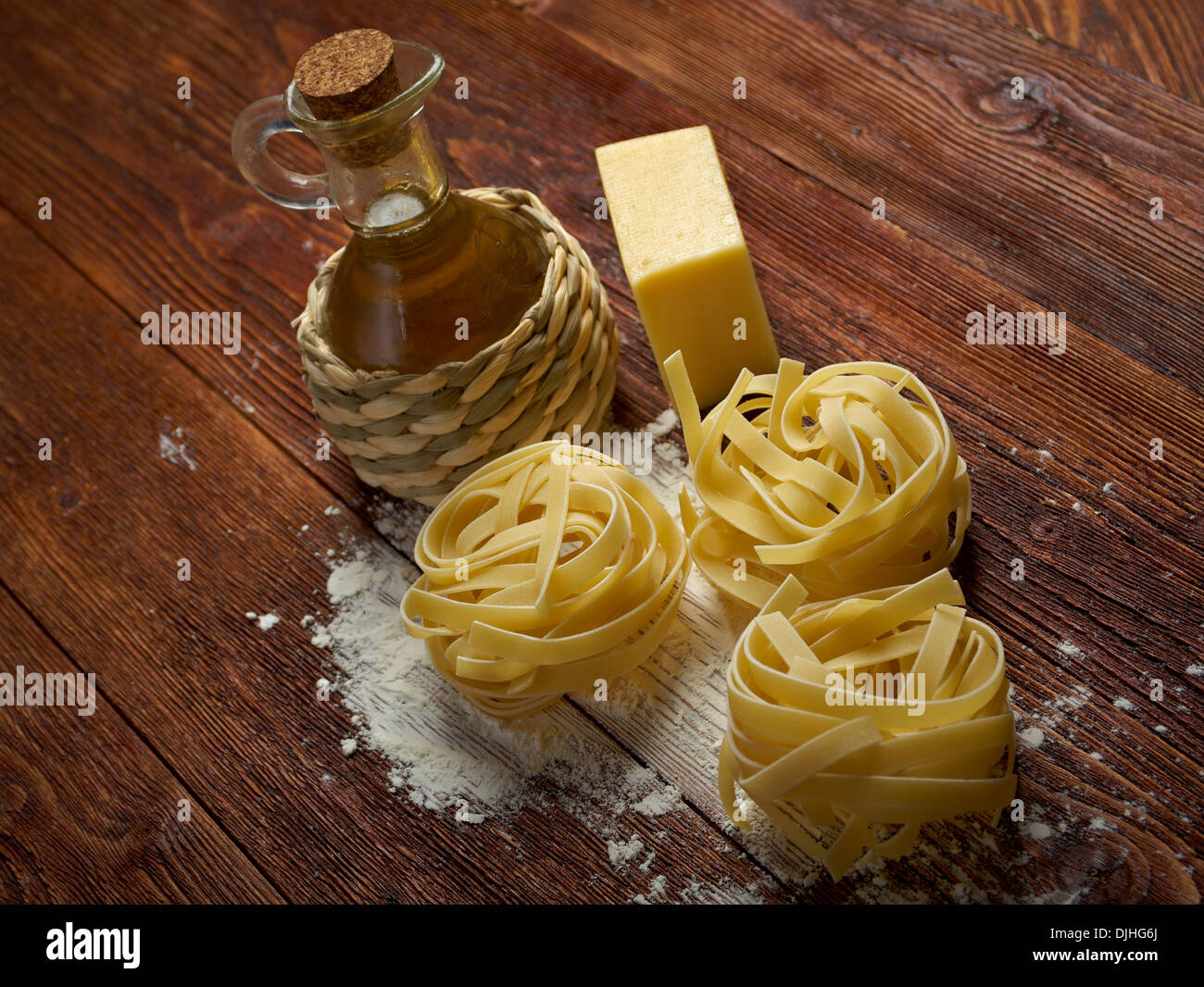 Fettuccine .Italian pasta food - Culinary cooking concept Stock Photo ...