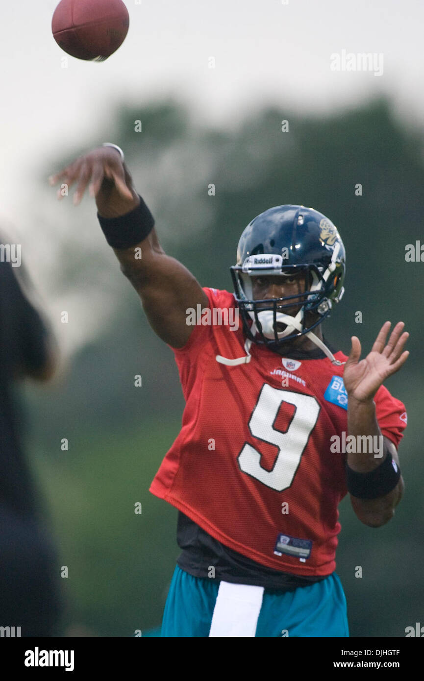 David Garrard (9) of the Jacksonville Jaguars passes during the first ...