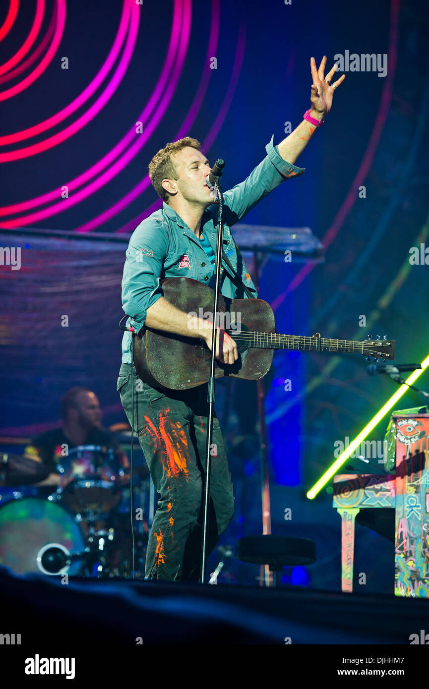 Coldplay performs at the Emirates Stadium London, England - 01.06.12 ...