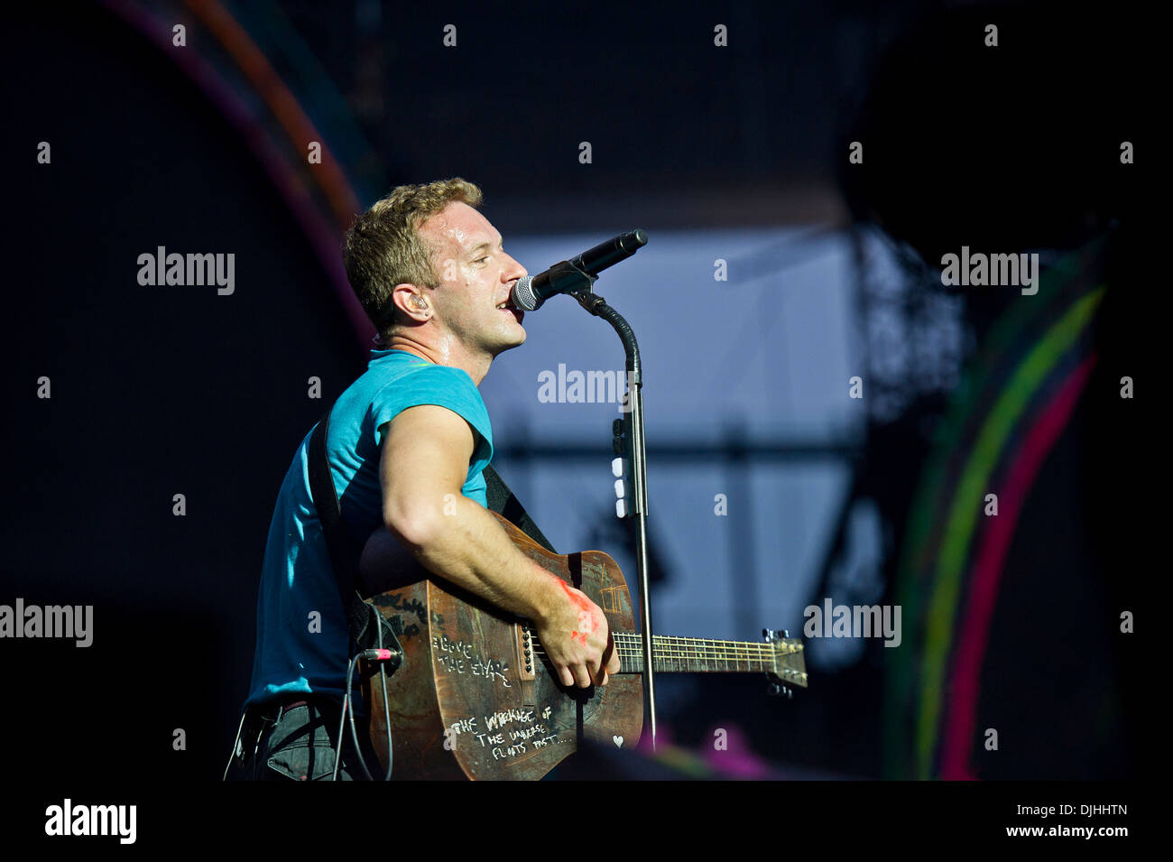 Coldplay performs at the Emirates Stadium London, England - 01.06.12 ...