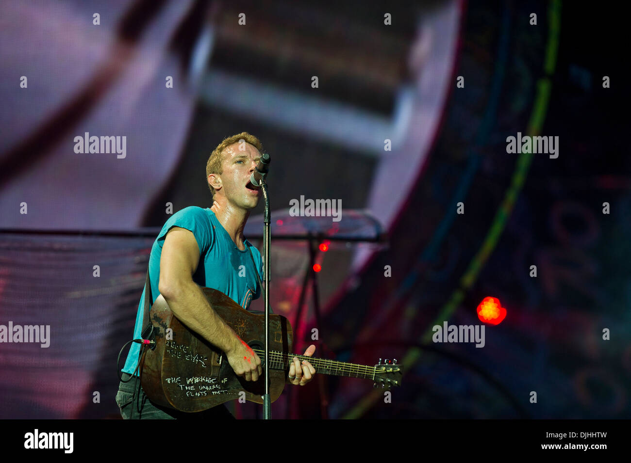 Coldplay performs at the Emirates Stadium London, England - 01.06.12 ...