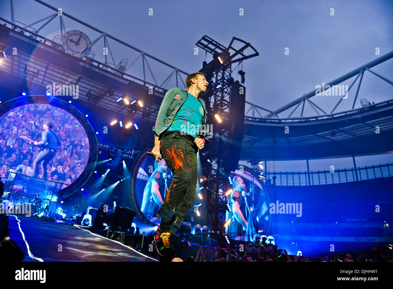 Coldplay performs at the Emirates Stadium London, England - 01.06.12 ...