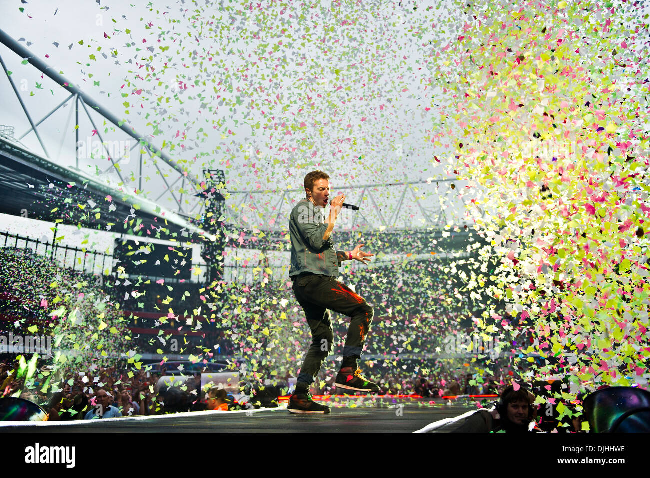 Coldplay performs at the Emirates Stadium London, England - 01.06.12 ...