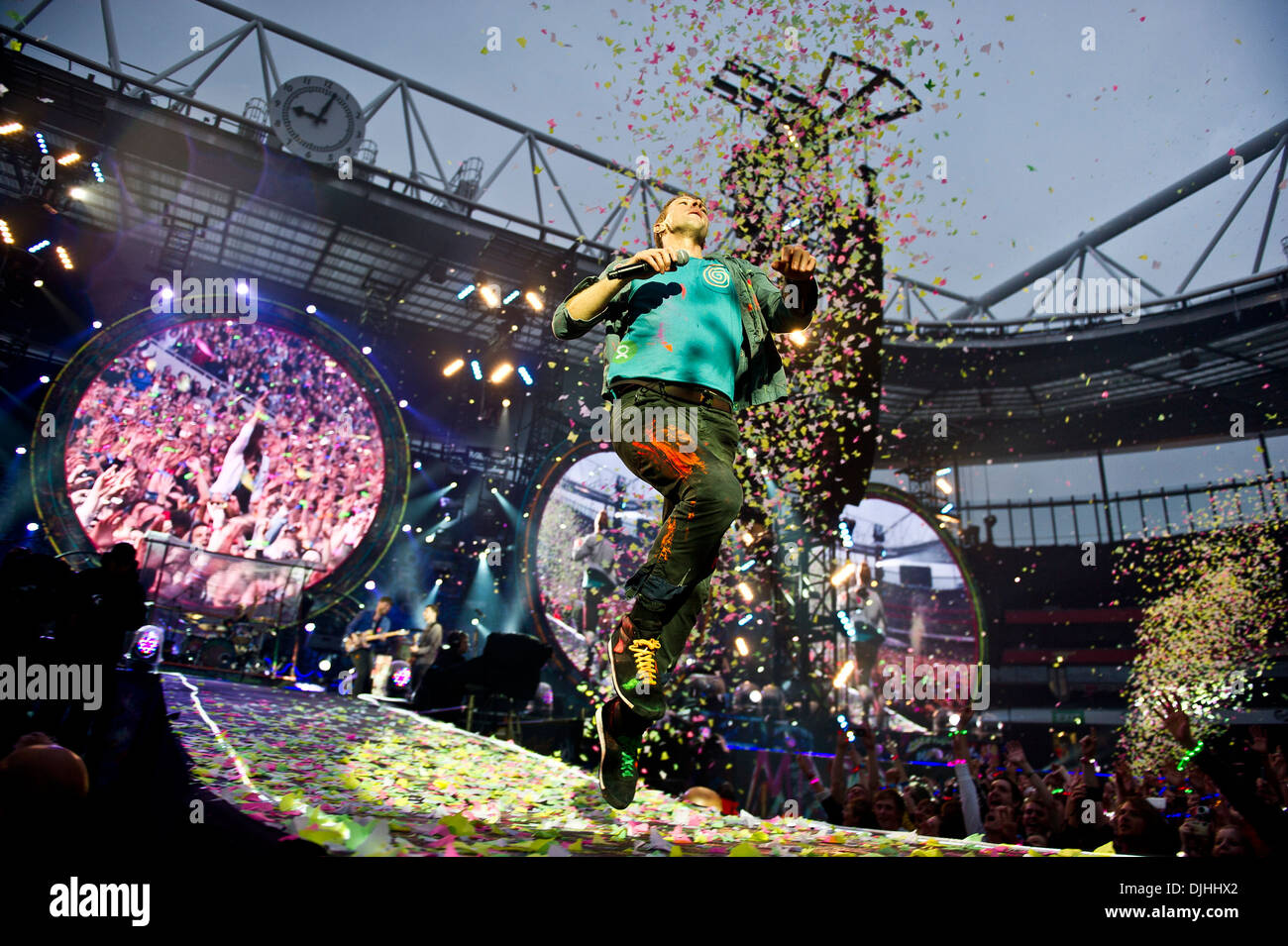 Coldplay performs at the Emirates Stadium London, England - 01.06.12 ...