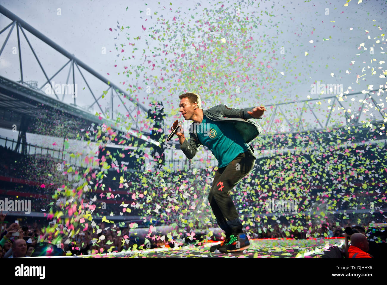 Coldplay performs at the Emirates Stadium London, England - 01.06.12 ...