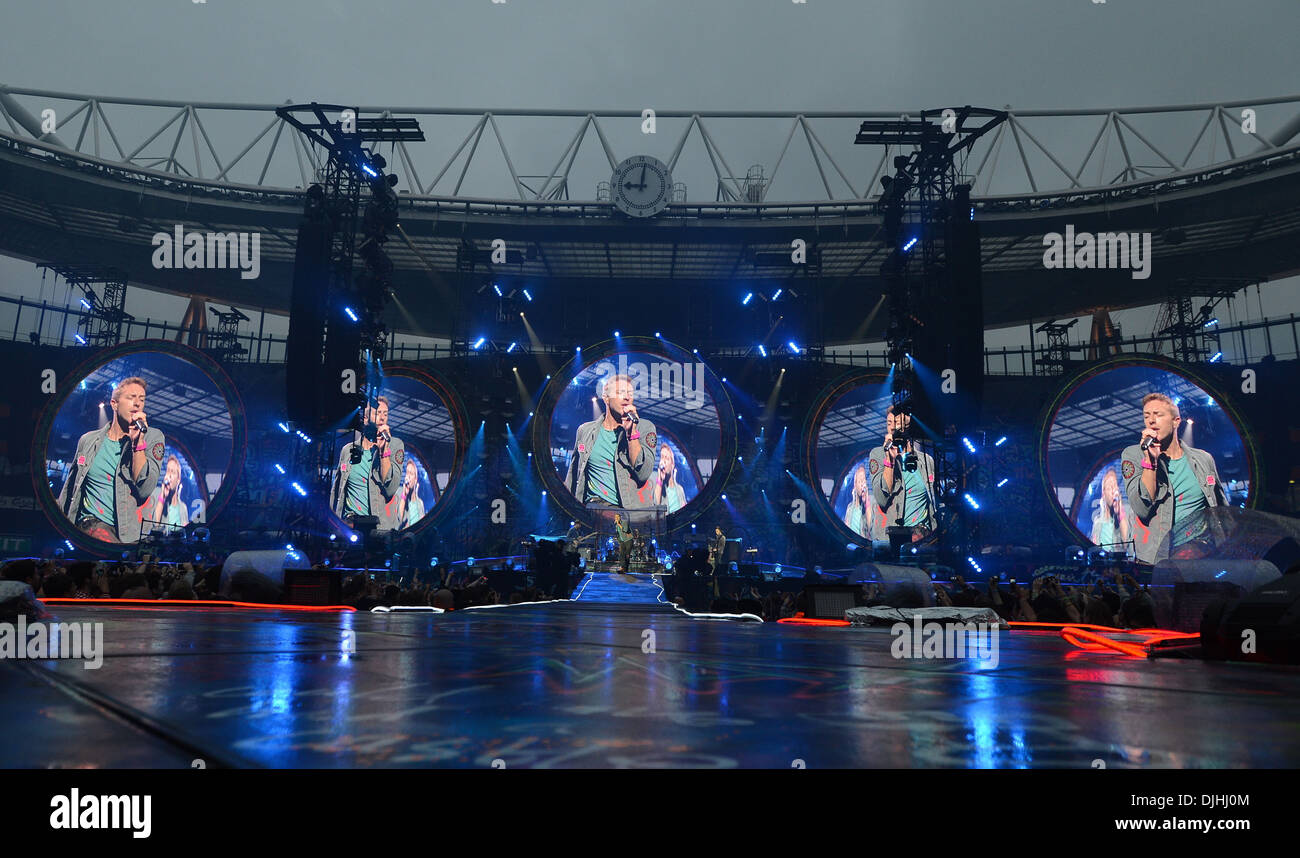 Coldplay performs at the Emirates Stadium London, England - 01.06.12 ...