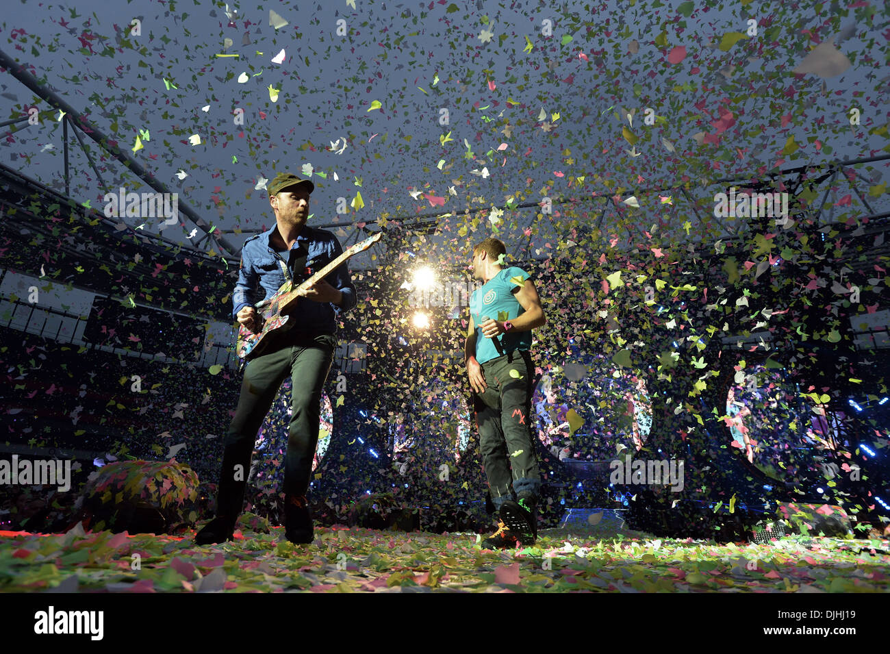 Coldplay performs at the Emirates Stadium London, England - 01.06.12 ...
