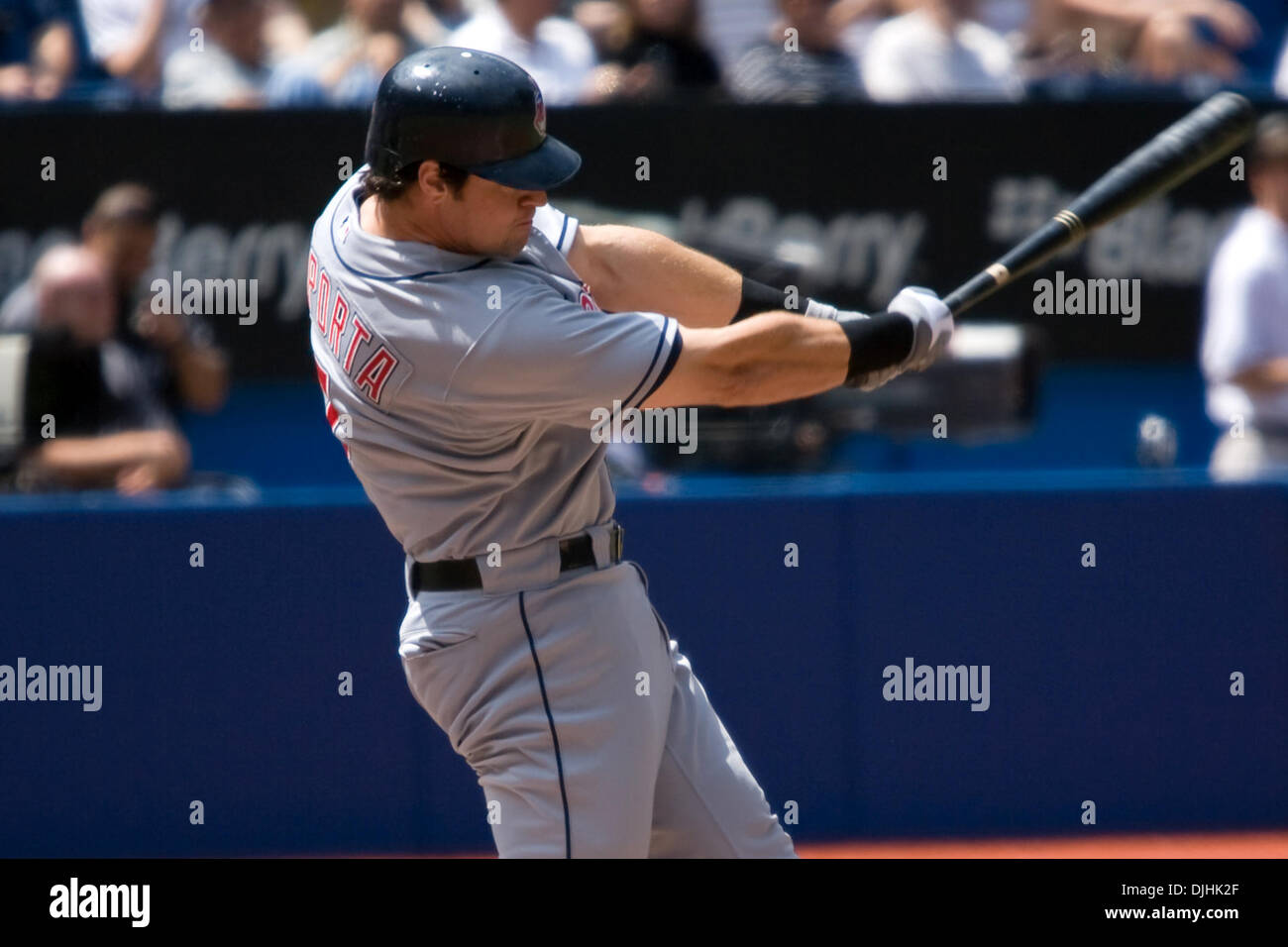 31 July 2010: Cleveland Indians first baseman Matt LaPorta (7) at bat ...
