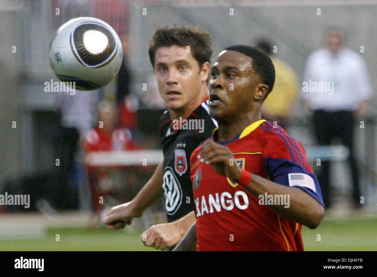 31 July 2010: Real Salt Lake forward Robbie Findley (10) gets past DC ...