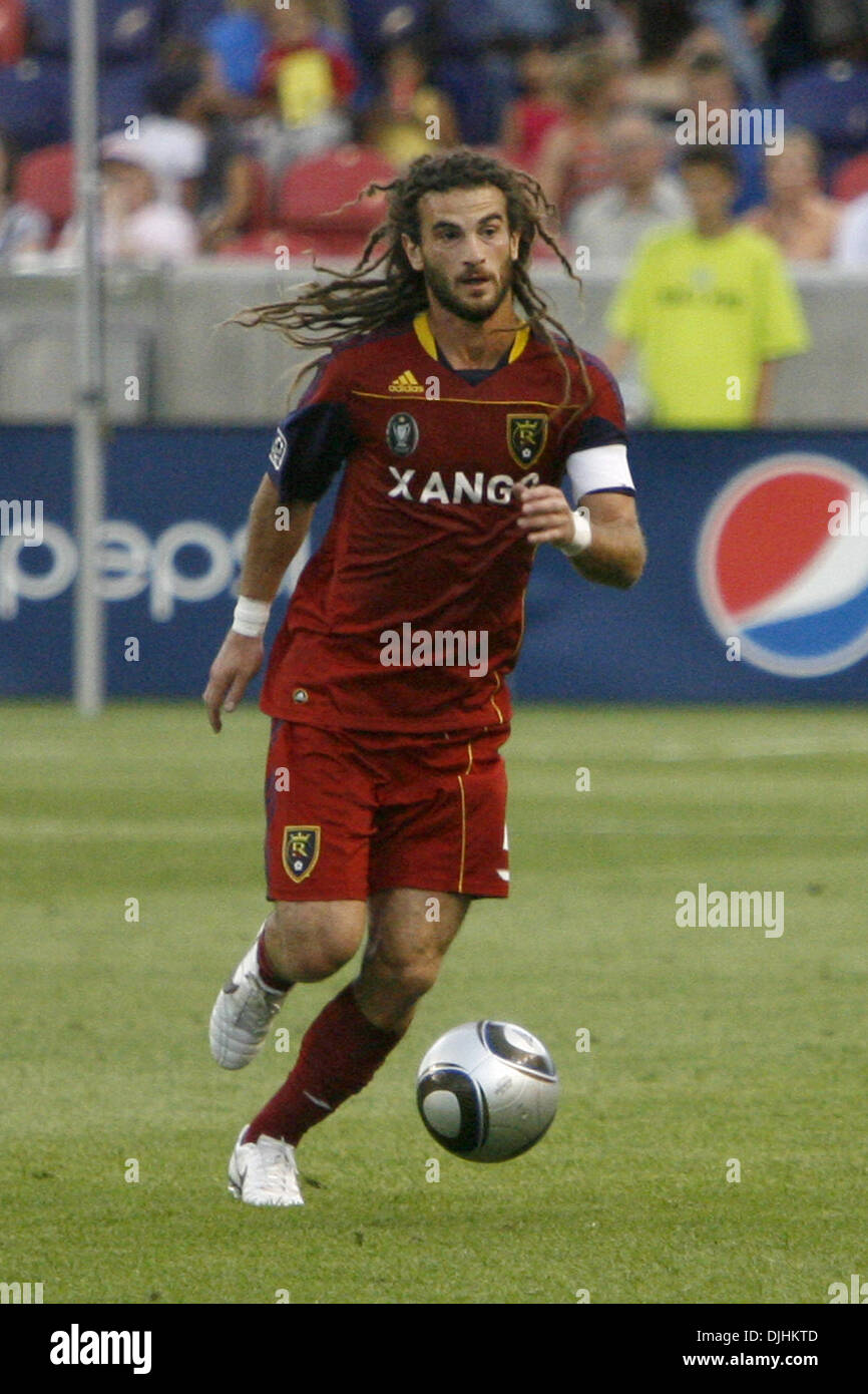 31 July 2010: Real Salt Lake midfielder Kyle Beckerman (5) helps take ...