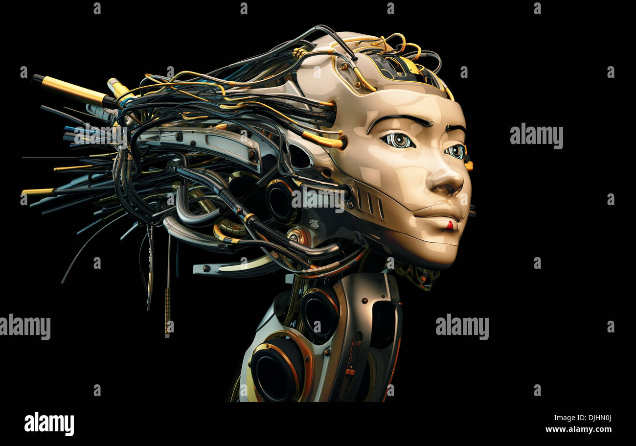 Robotic geisha woman Stock Photo - Alamy