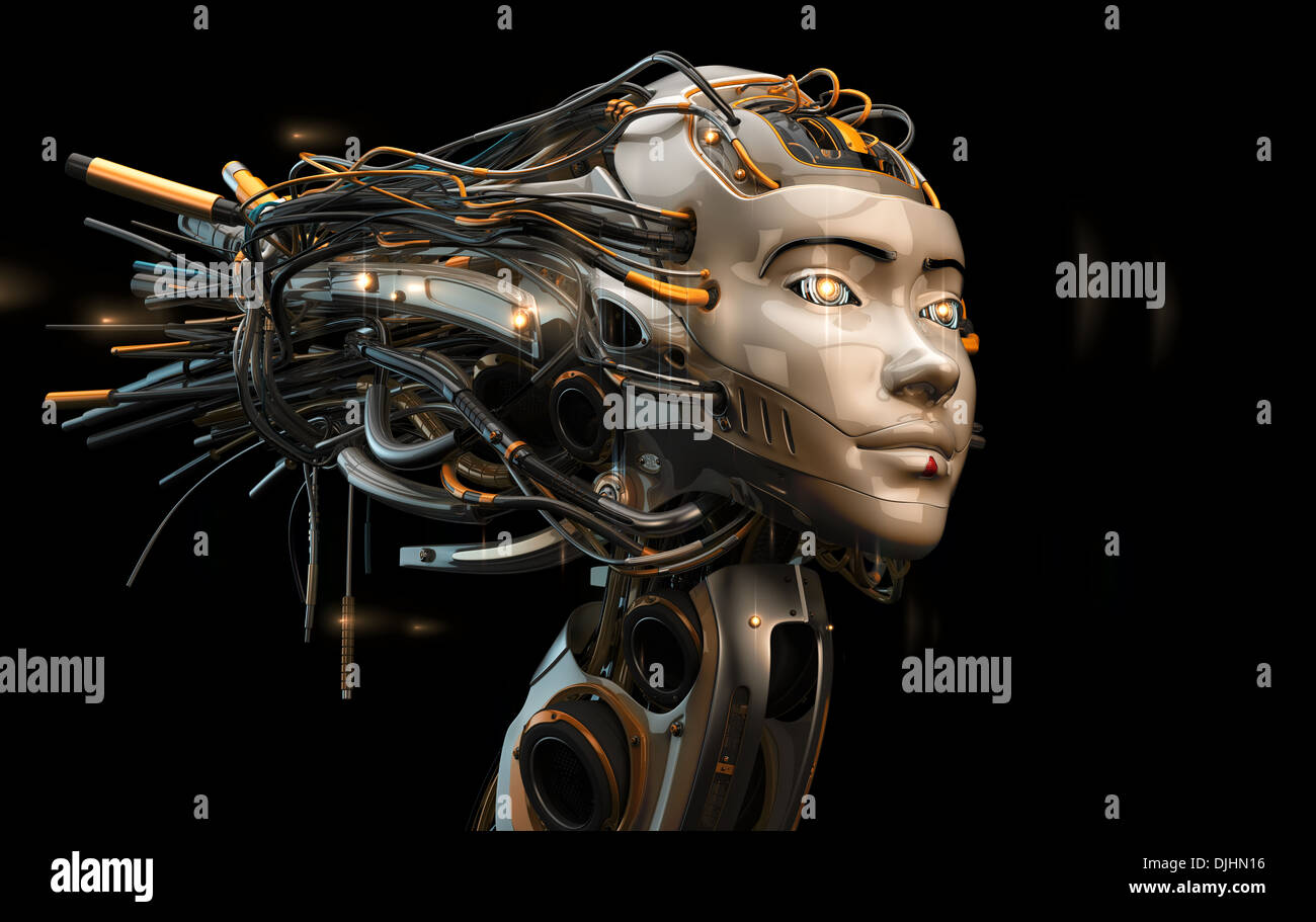 Robotic geisha woman Stock Photo - Alamy