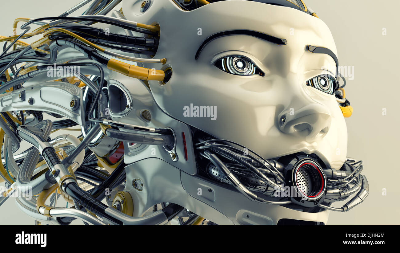 Robotic geisha woman Stock Photo - Alamy