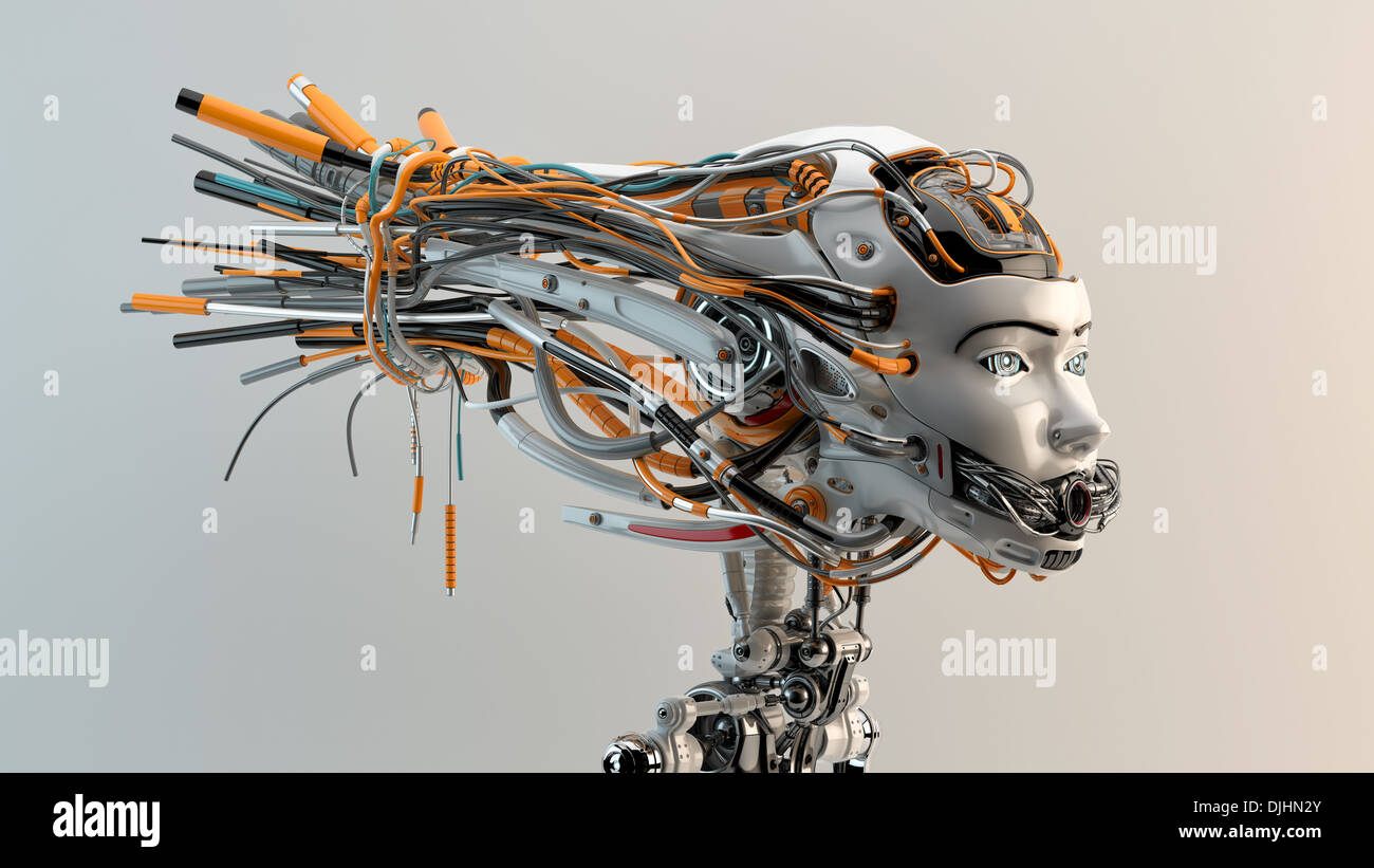 Robotic geisha woman Stock Photo - Alamy