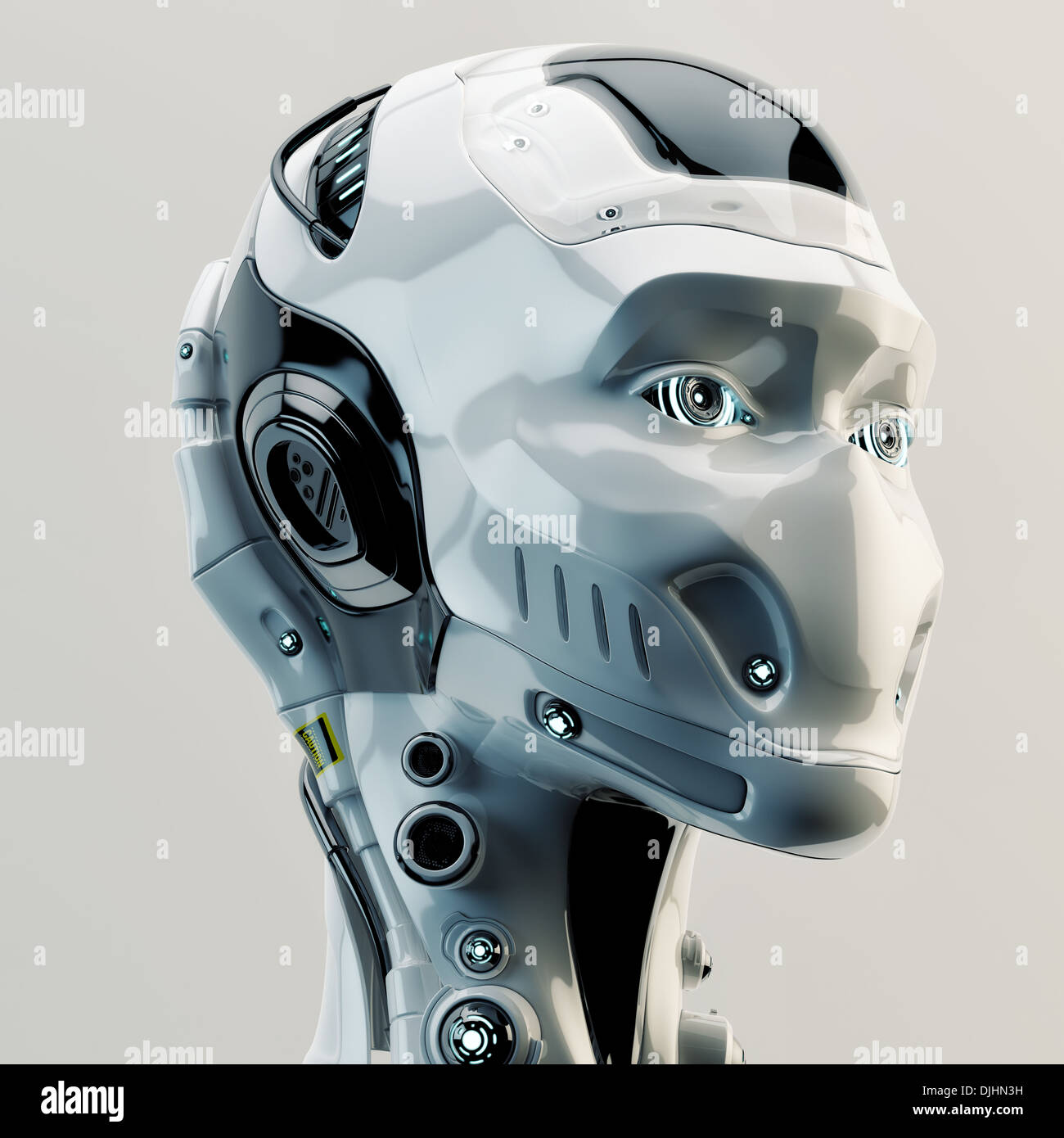 Unusual mouth-less robot Stock Photo - Alamy