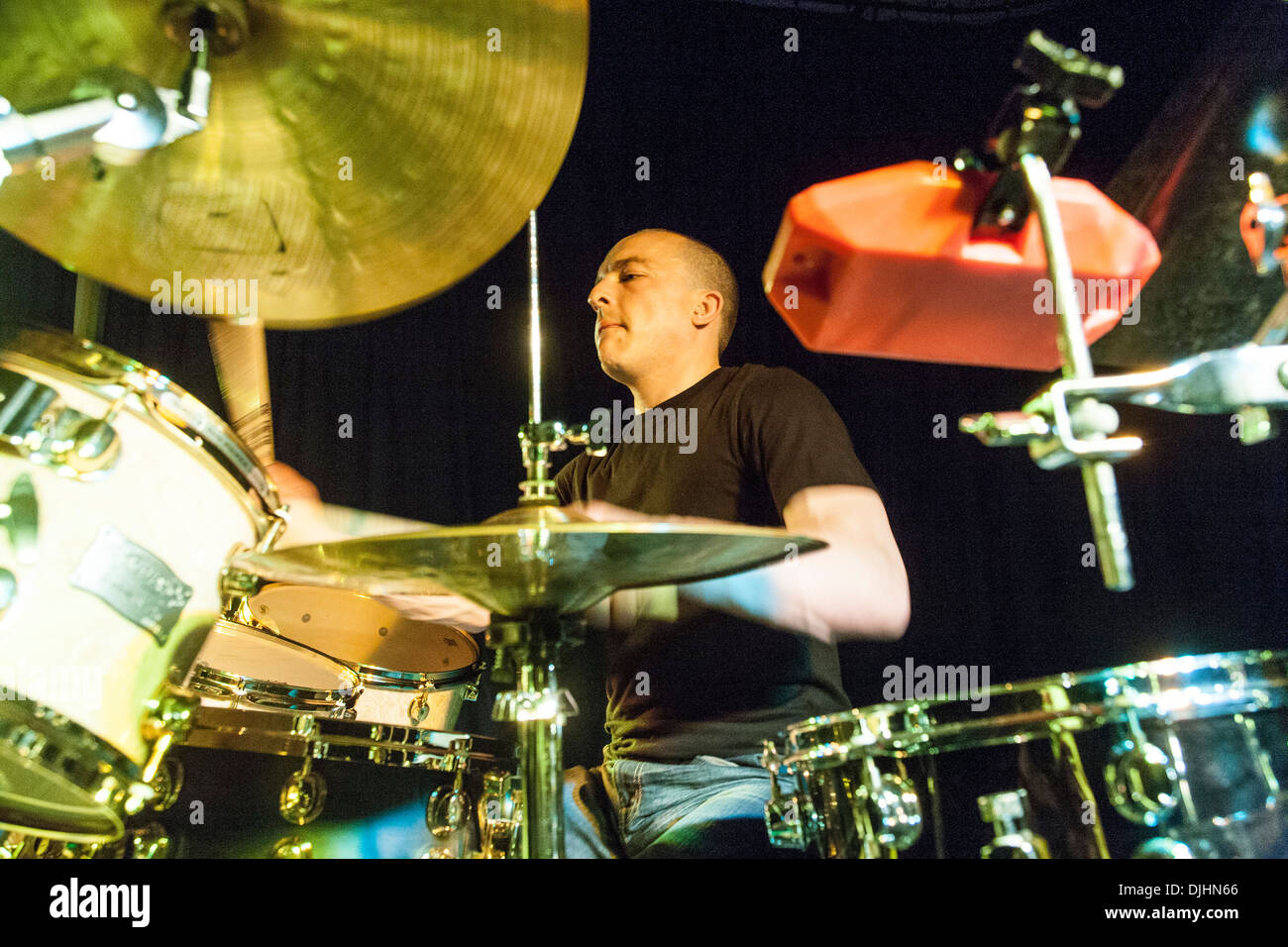 Drummer in action Stock Photo - Alamy