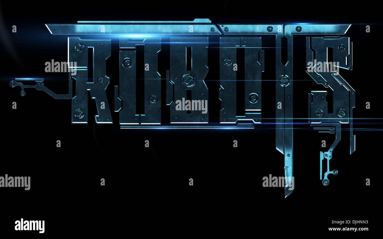Word Robots rendered in stylish futuristic way Stock Photo - Alamy