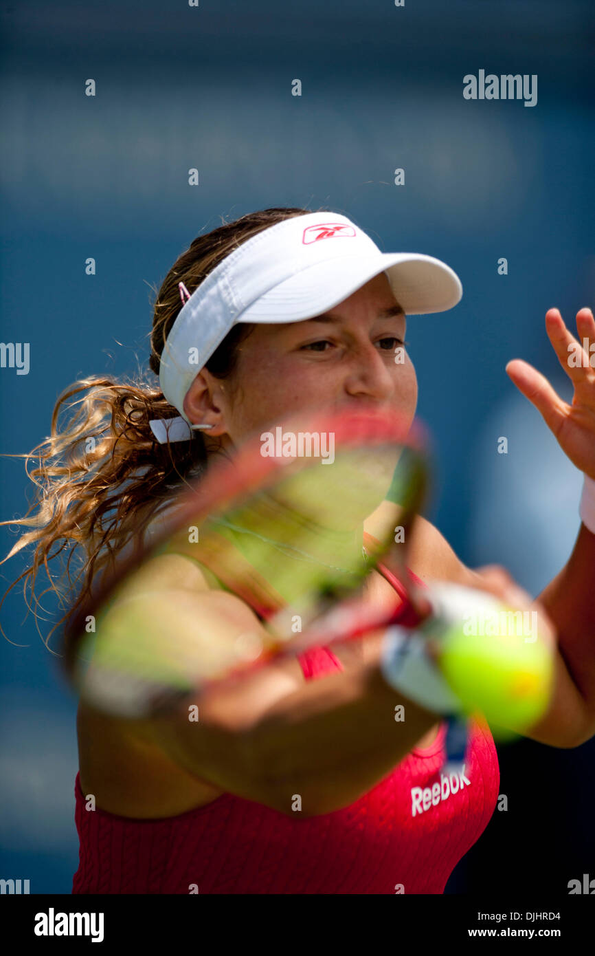 Aug 03, 2010 - San Diego, California, U.S. - SHAHAR PEER returns a ball ...