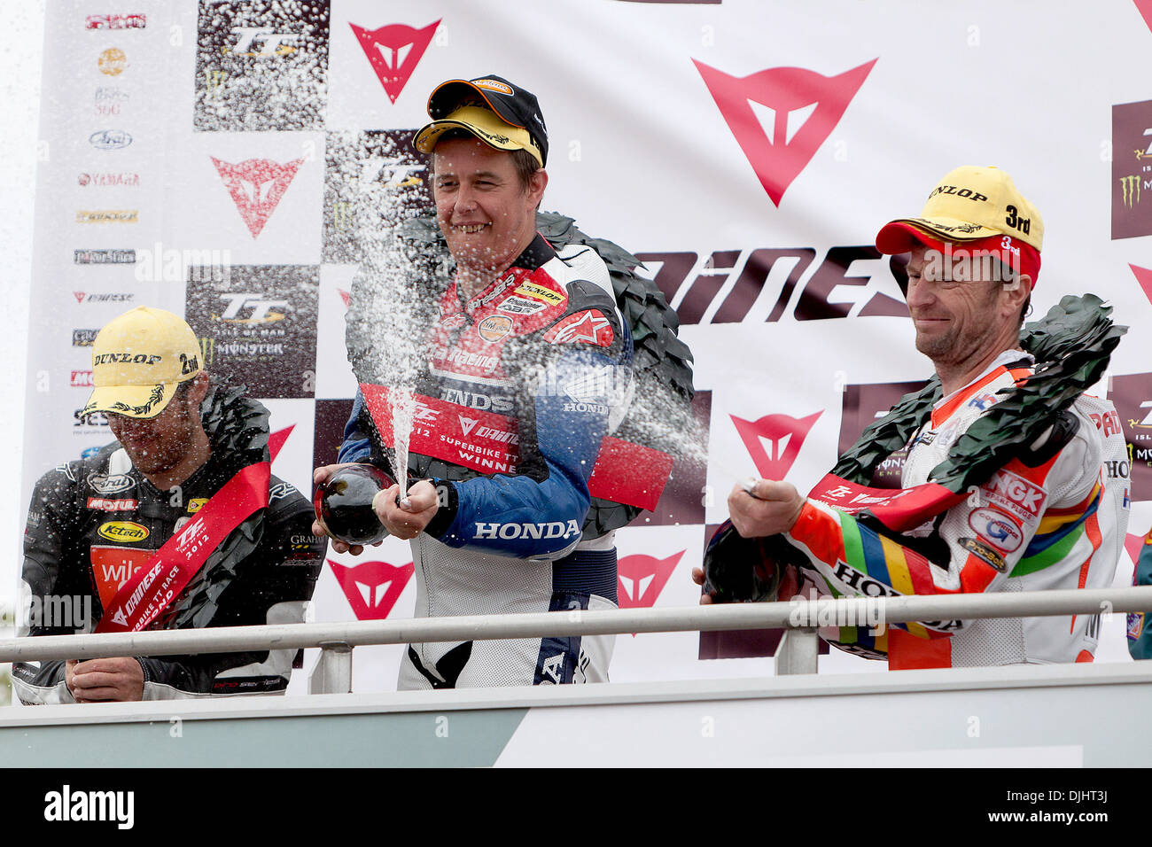 John McGuinness (C) wins first race of Isle of Man TT This is ...