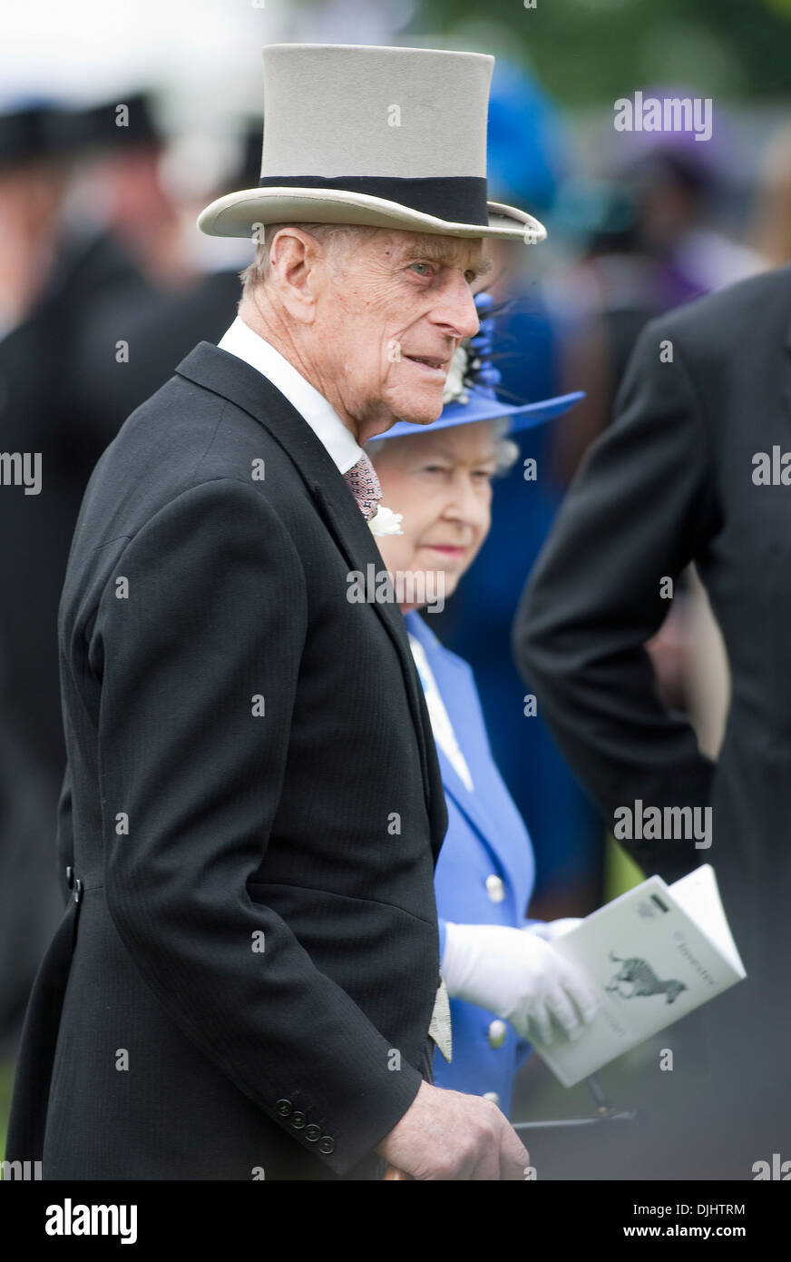 Queen Elizabeth II and Prince Philip Duke of Edinburgh Epsom Derby ...