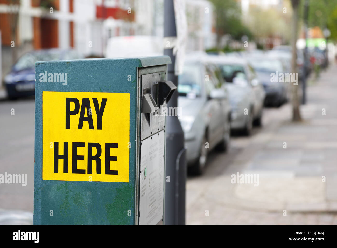 machine Parking on a city street Stock Photo - Alamy