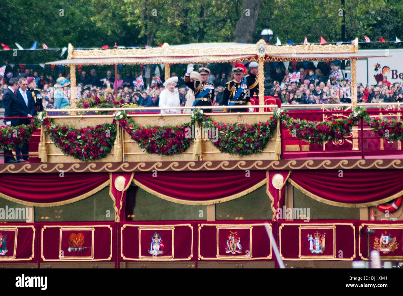 Queen Elizabeth II Prince Philip Prince Charles Camilla Prince Harry Queen's Diamond Jubilee ...