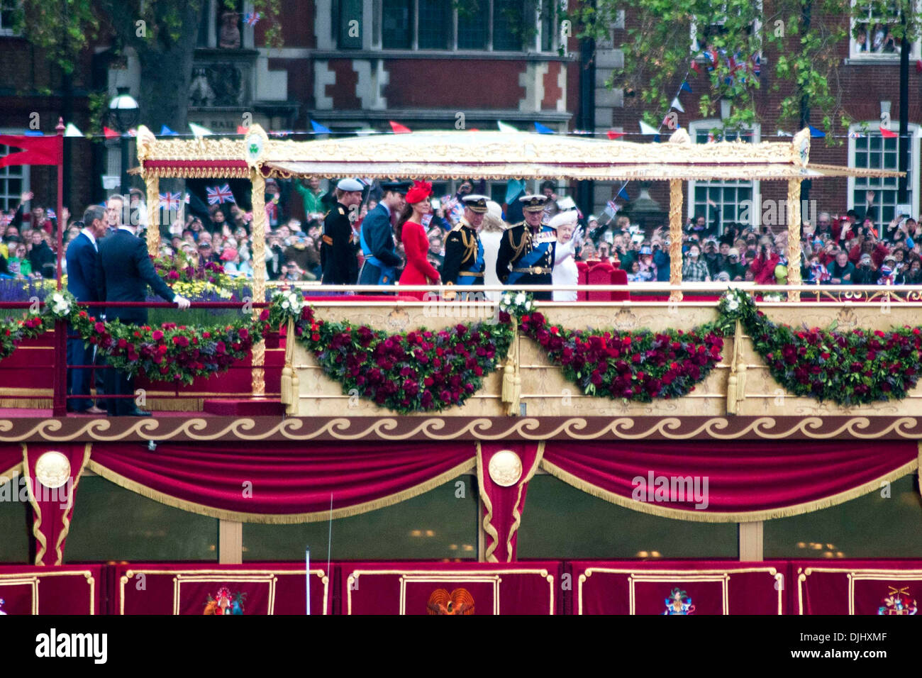 Queen Elizabeth II Prince Philip Prince Charles Camilla Prince Harry Queen's Diamond Jubilee ...