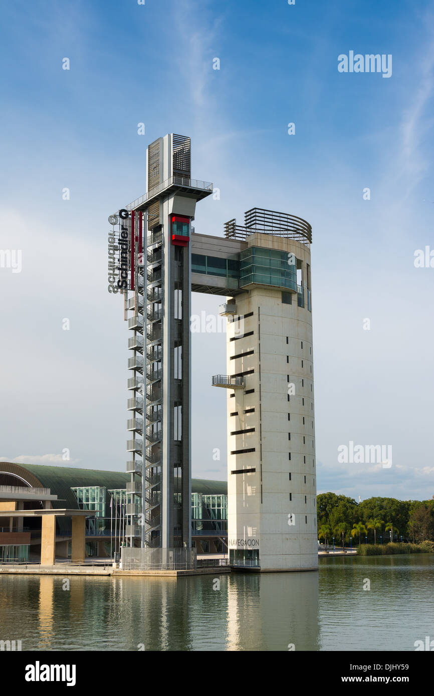 Schindler tower for testing elevators Seville Spain Stock Photo - Alamy