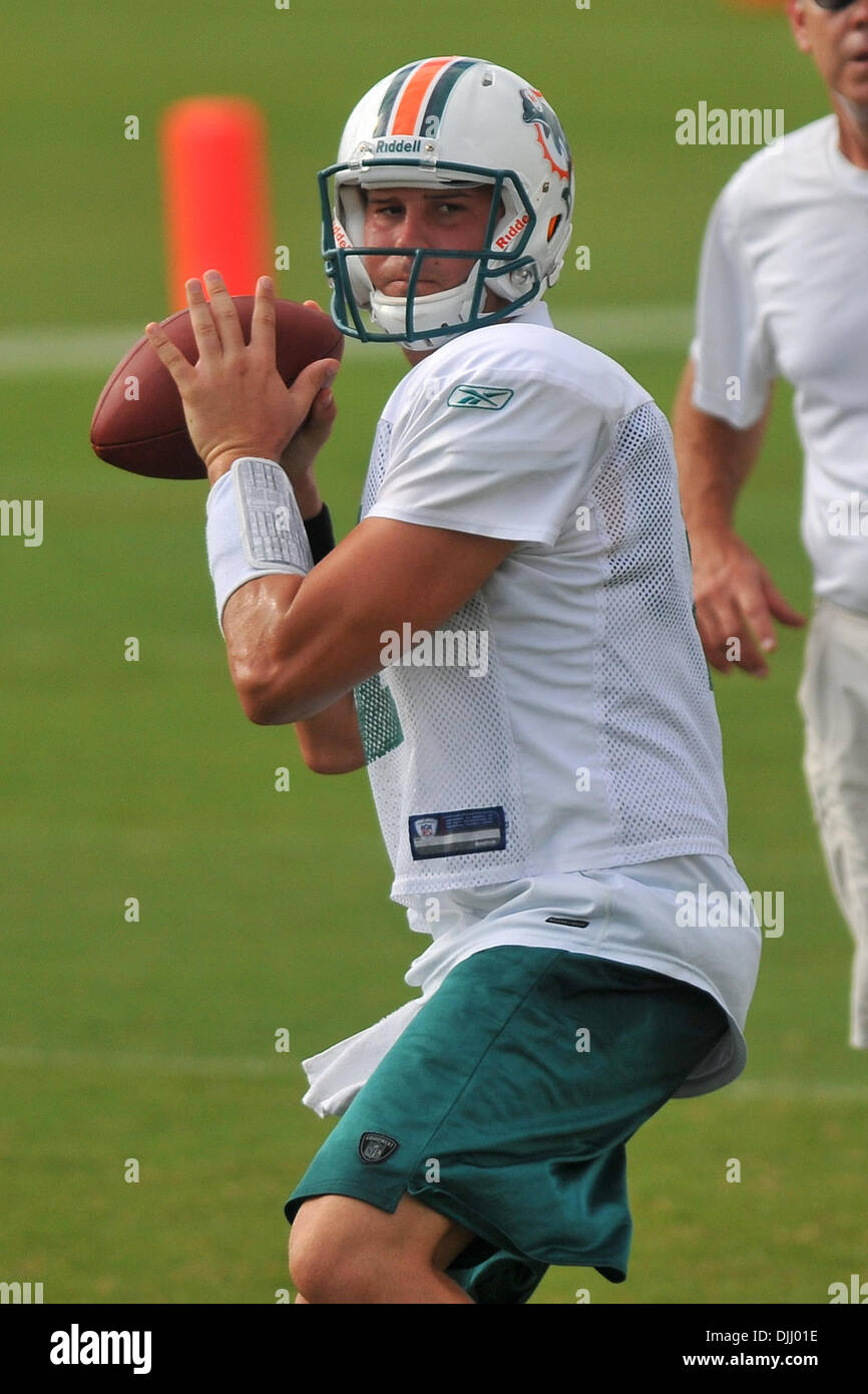 Dolphins QB Chad Henne (7) during practice at the team's training camp ...