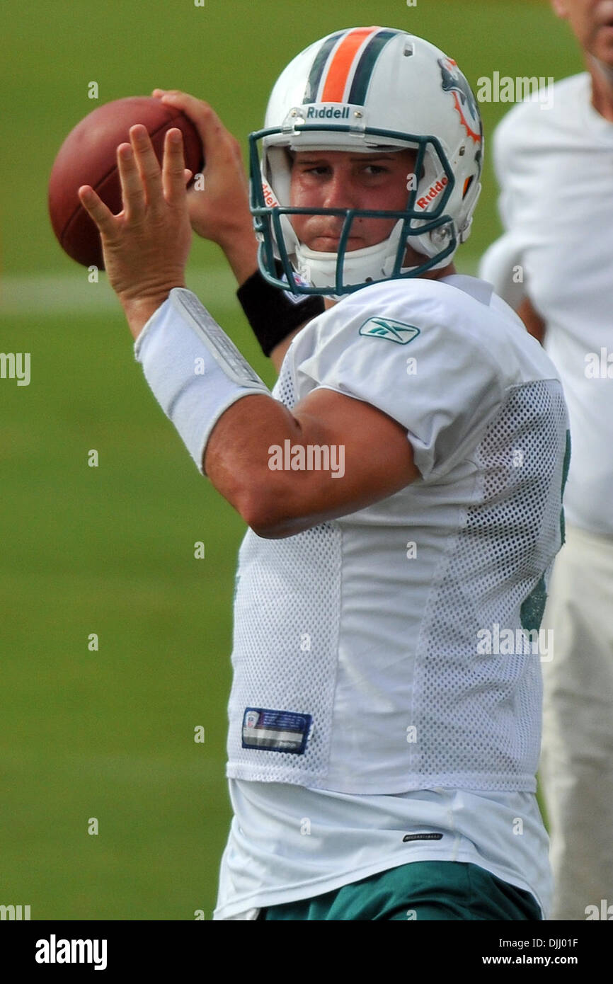 Dolphins QB Chad Henne (7) during practice at the team's training camp ...