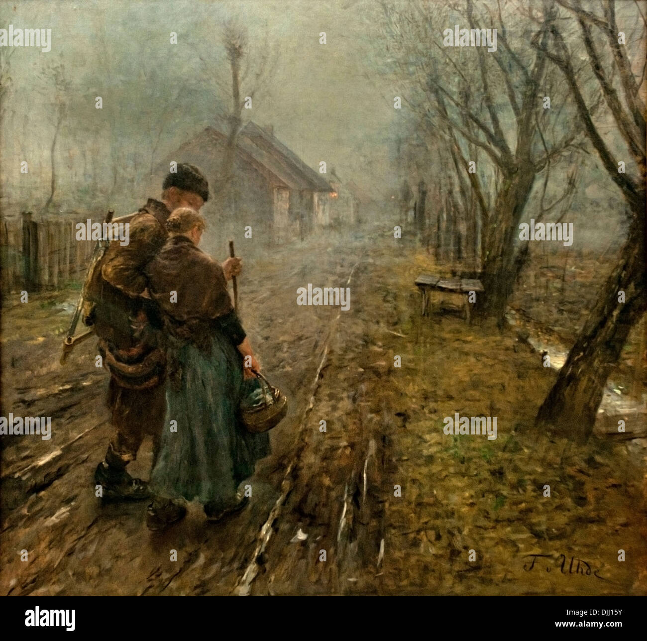 The Hard Path ( The road to Bethlehem 1890 Fritz von Uhde 1848-1911 ...