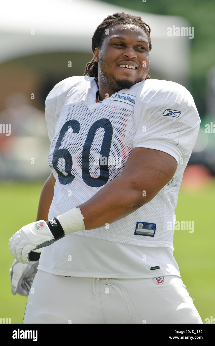Chicago Bears offensive guard Lance Louis (60) during the Bears ...