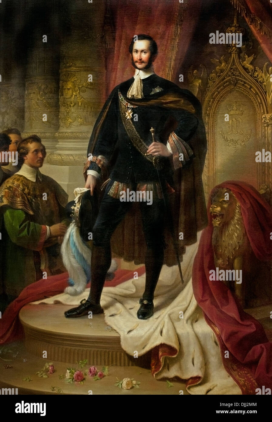 King Maximilian II as a Knight of the order of ST Hubert WILHELM VON ...