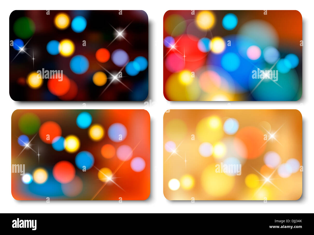 Set of colorful abstract gift cards. Vector illustration Stock Photo ...