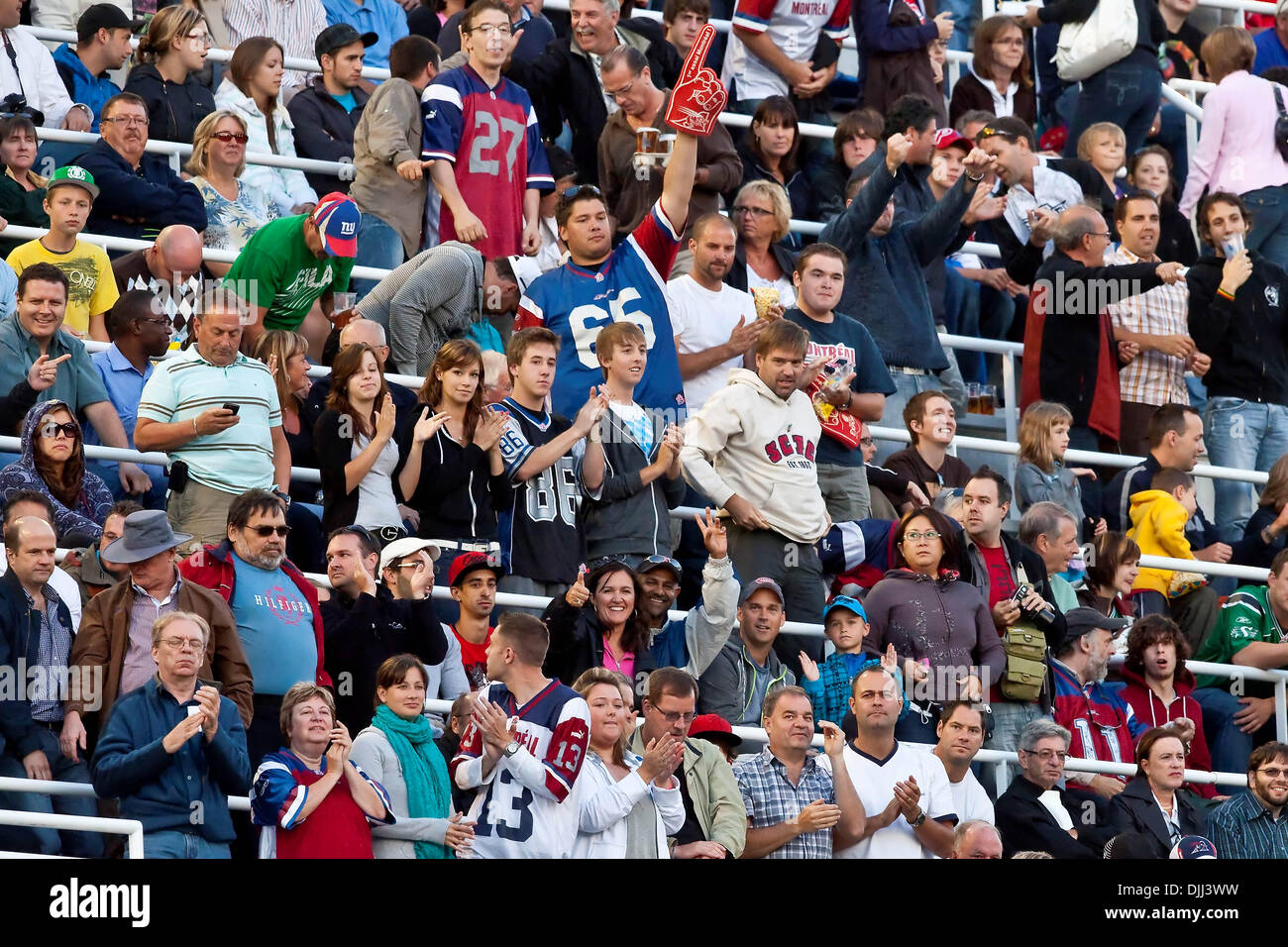 Fans during a CFL football game between the Montreal Alouettes and ...