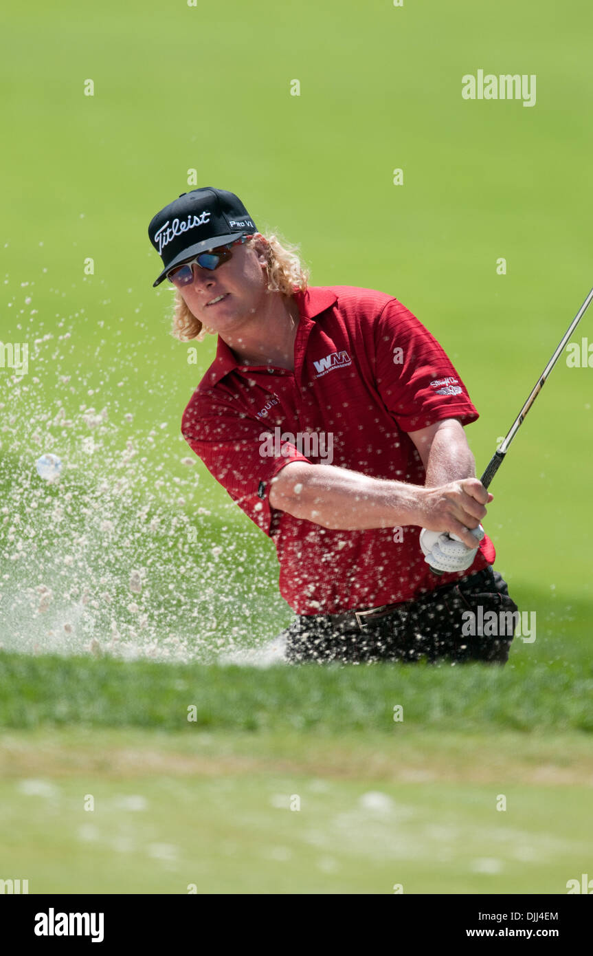 August 7, 2010: Professional golfer CHARLIE HOFFMAN hits out of a sand ...