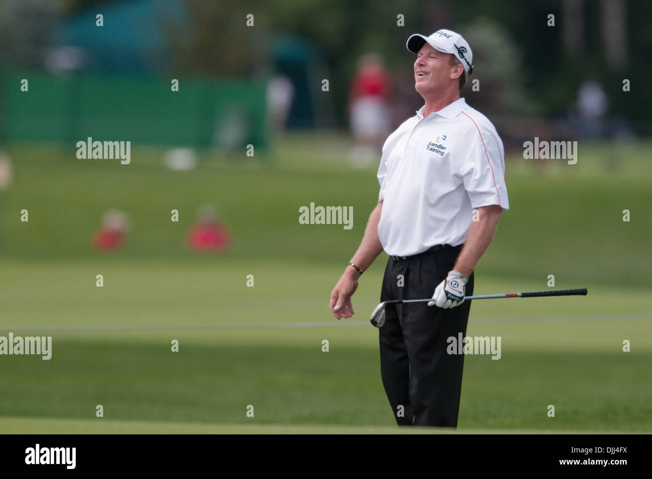 August 7, 2010: Professional golfer WOODY AUSTIN looks to see if his ...