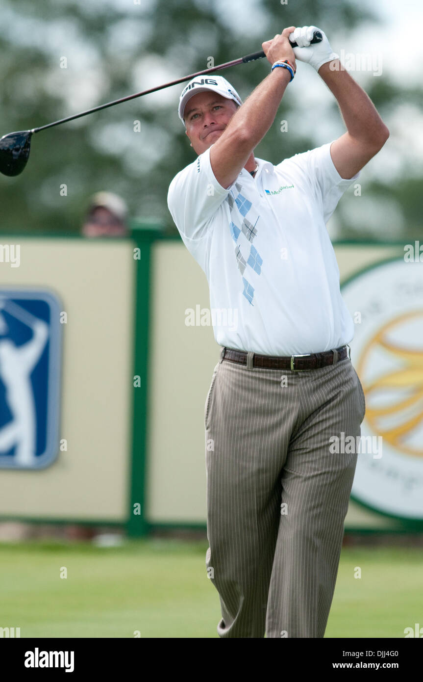 August 7, 2010: Professional golfer CHRIS DIMARCO hits a drive during ...