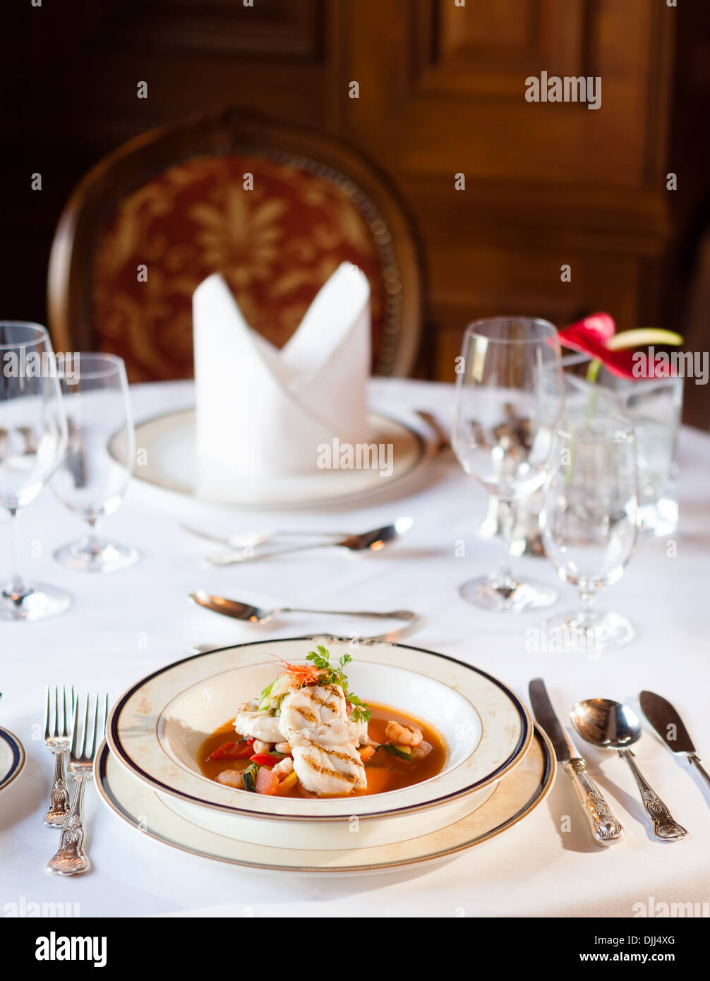 A beautiful meal prepared on a beautiful setting Stock Photo - Alamy