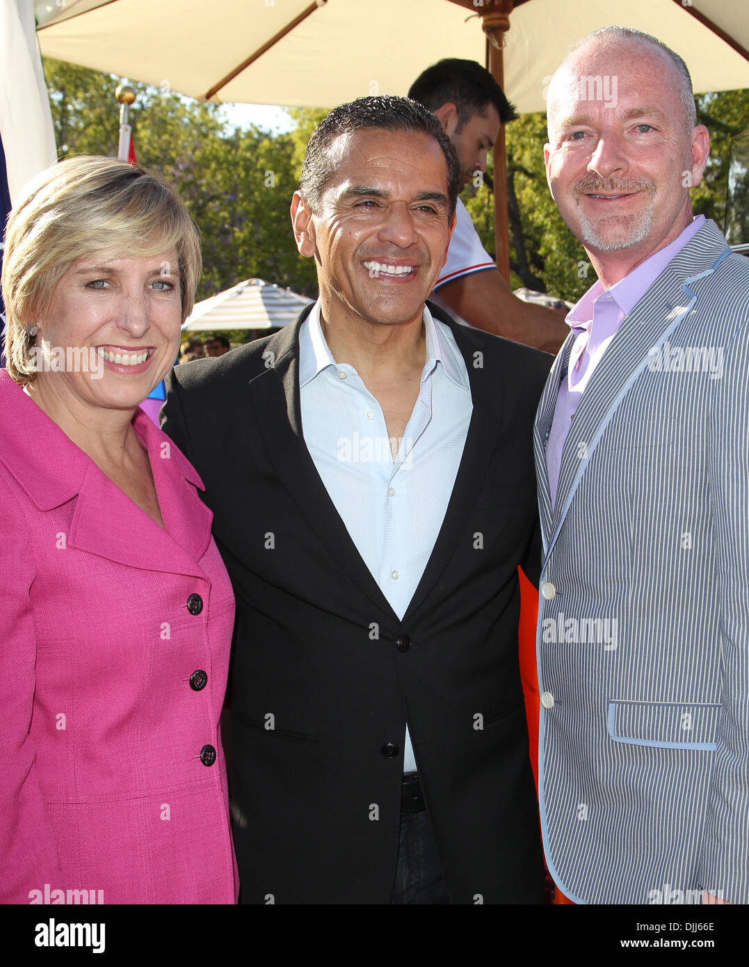Los Angeles Mayor Antonio Villaraigosa City controller Wendy Greuel ...