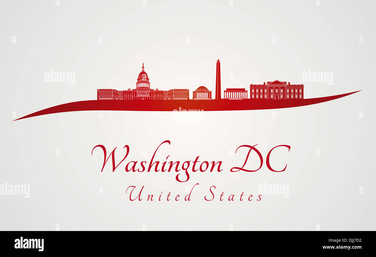 Washington dc skyline vector silhouette hi-res stock photography and ...
