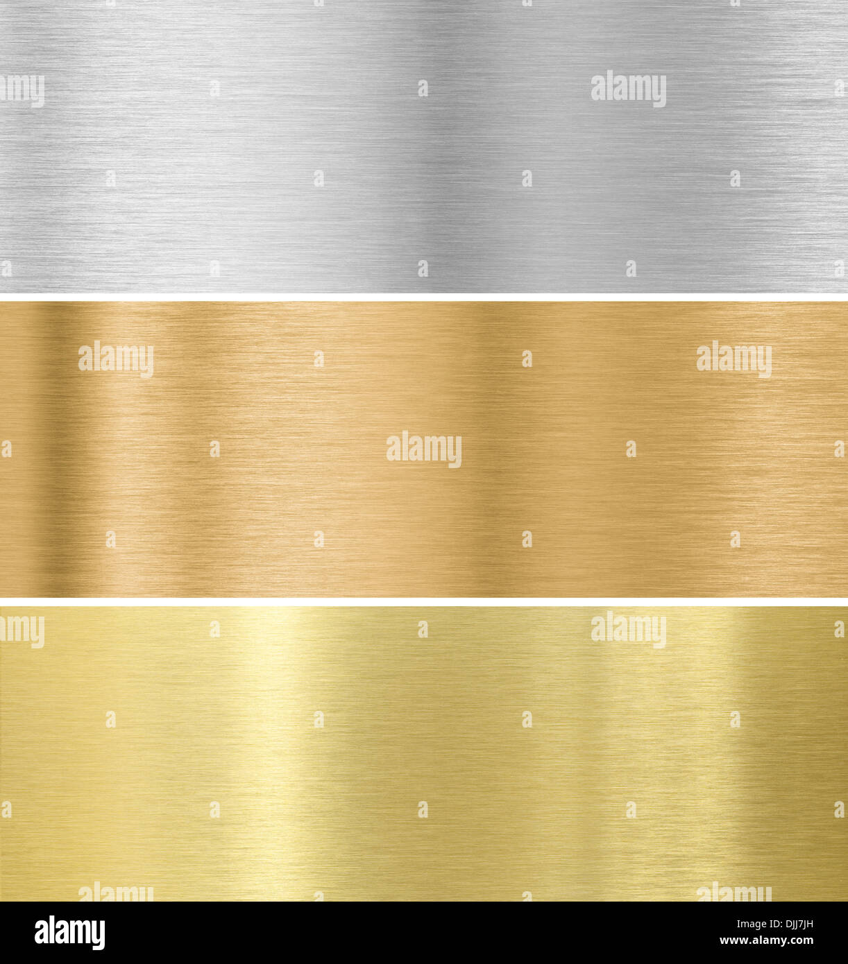 metal texture background : gold, silver, bronze collection Stock Photo ...