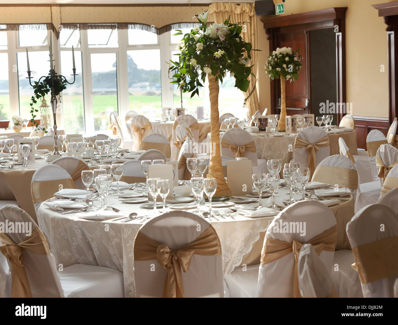 Beautiful top table layouts Stock Photo - Alamy
